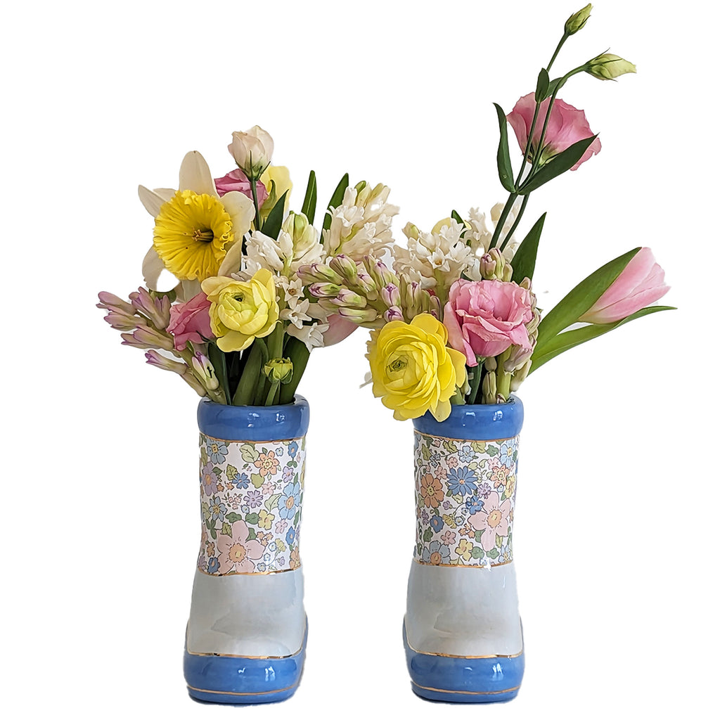 Flower Field Rain Boots Vases (Set of 2) – Lo Home