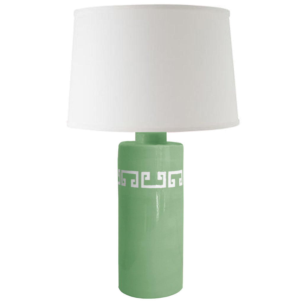 Cabbage Patch Green Greek Key Column Lamp – Lo Home