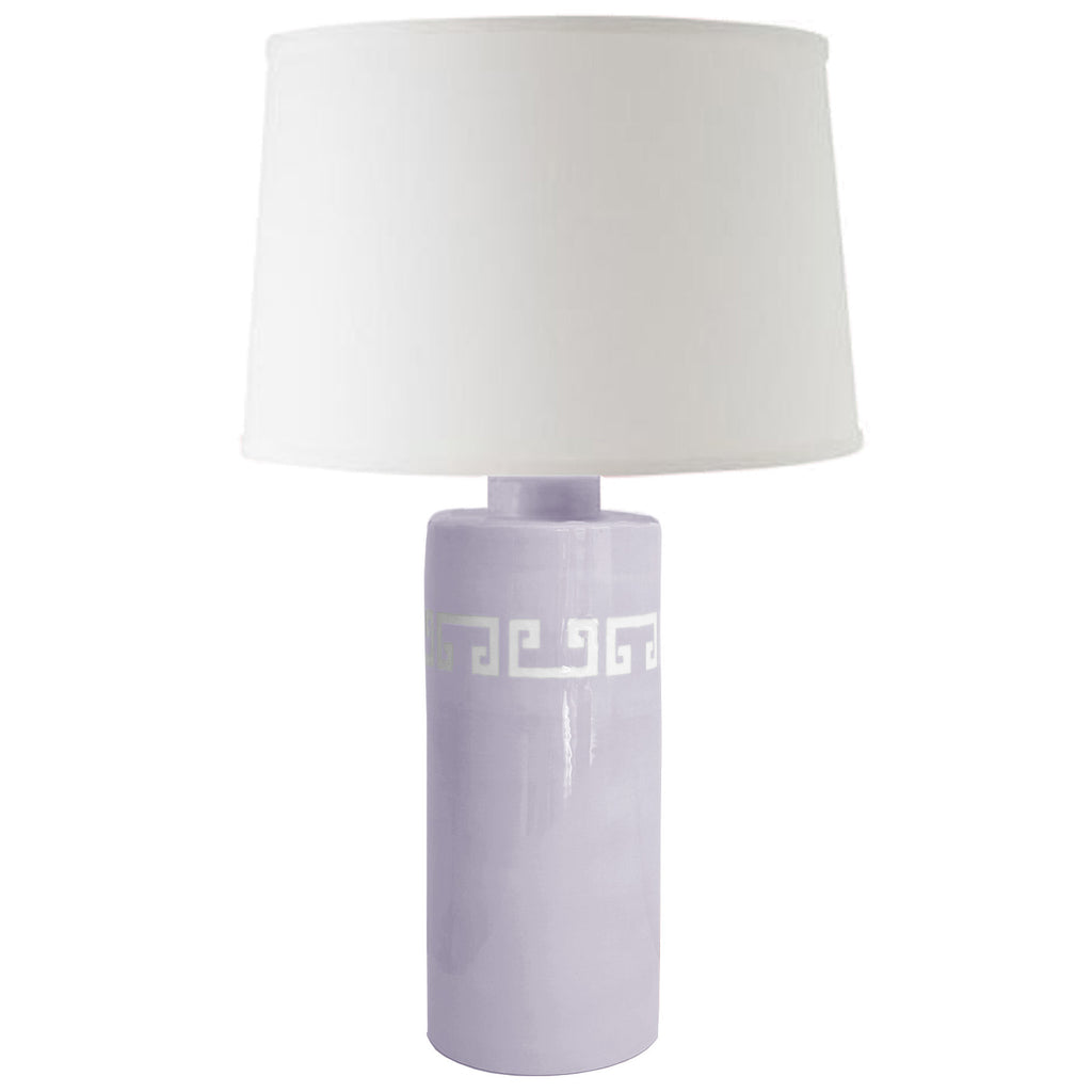 Light Lavender Greek Key Column Lamp – Lo Home