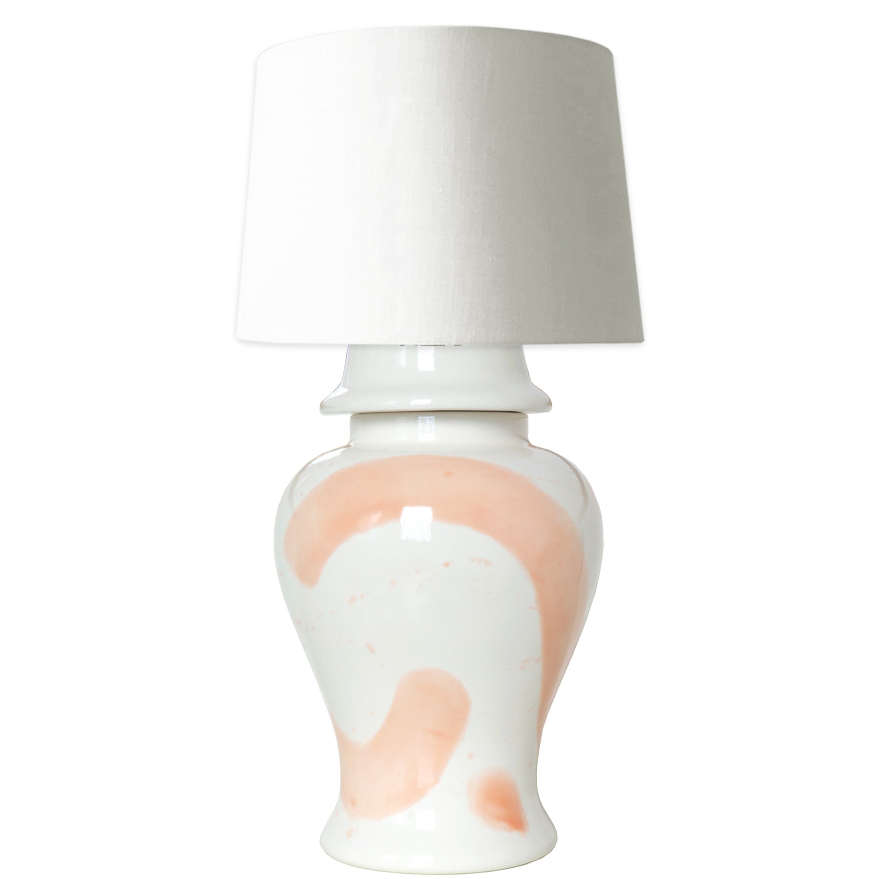 Coral Brushstroke Ginger Jar Lamp – Lo Home