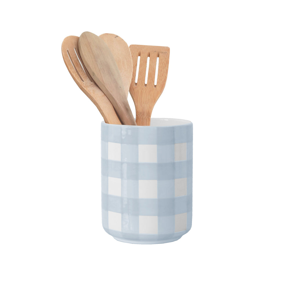 Gingham Large Vase/ Utensil Holder – Lo Home